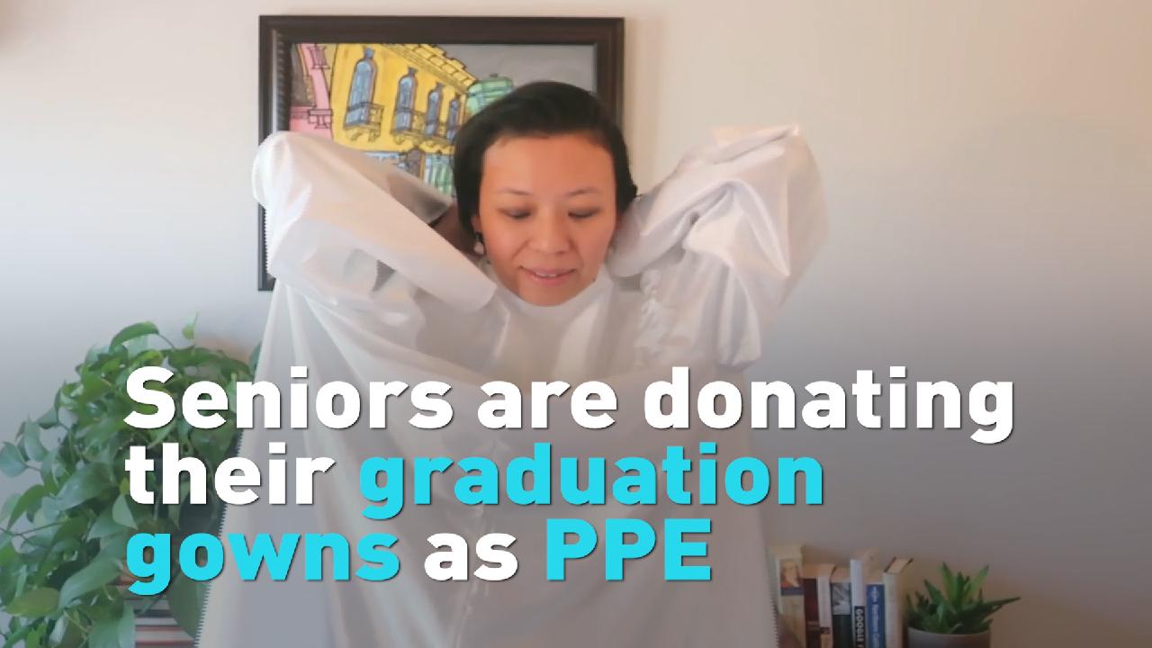 Seniors are donating their graduation gowns as PPE - CGTN