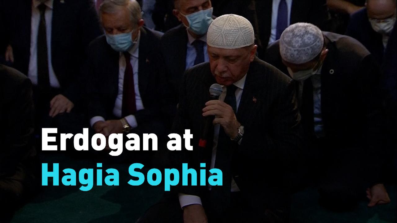 Turkish President Erdogan attends the first Muslim prayer - CGTN