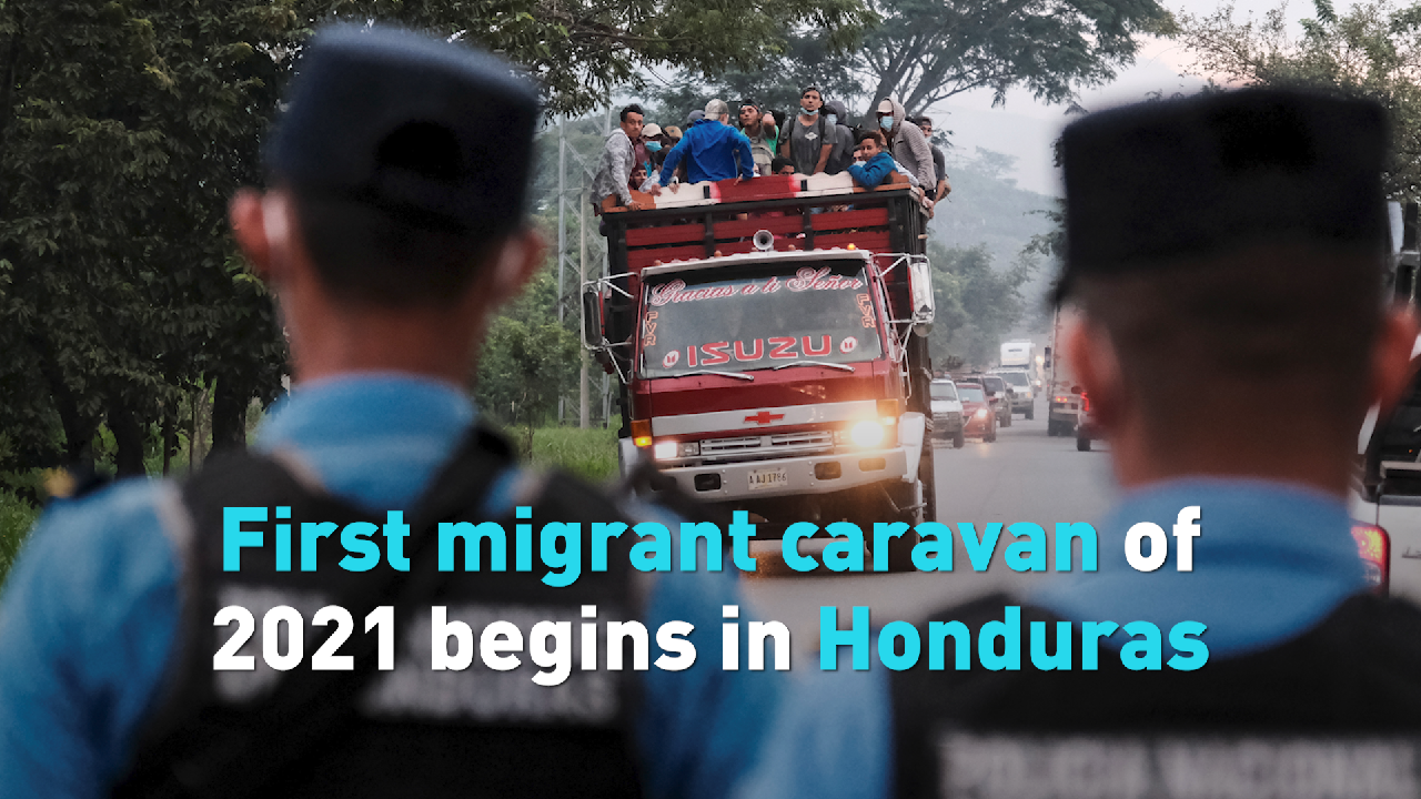 First migrant caravan of 2021 begins in Honduras - CGTN
