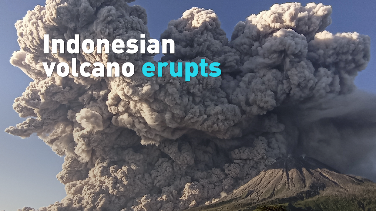 Indonesian volcano erupts - CGTN