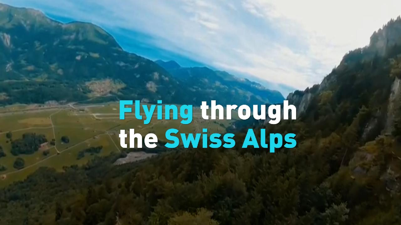 Flying through the Swiss Alps - CGTN