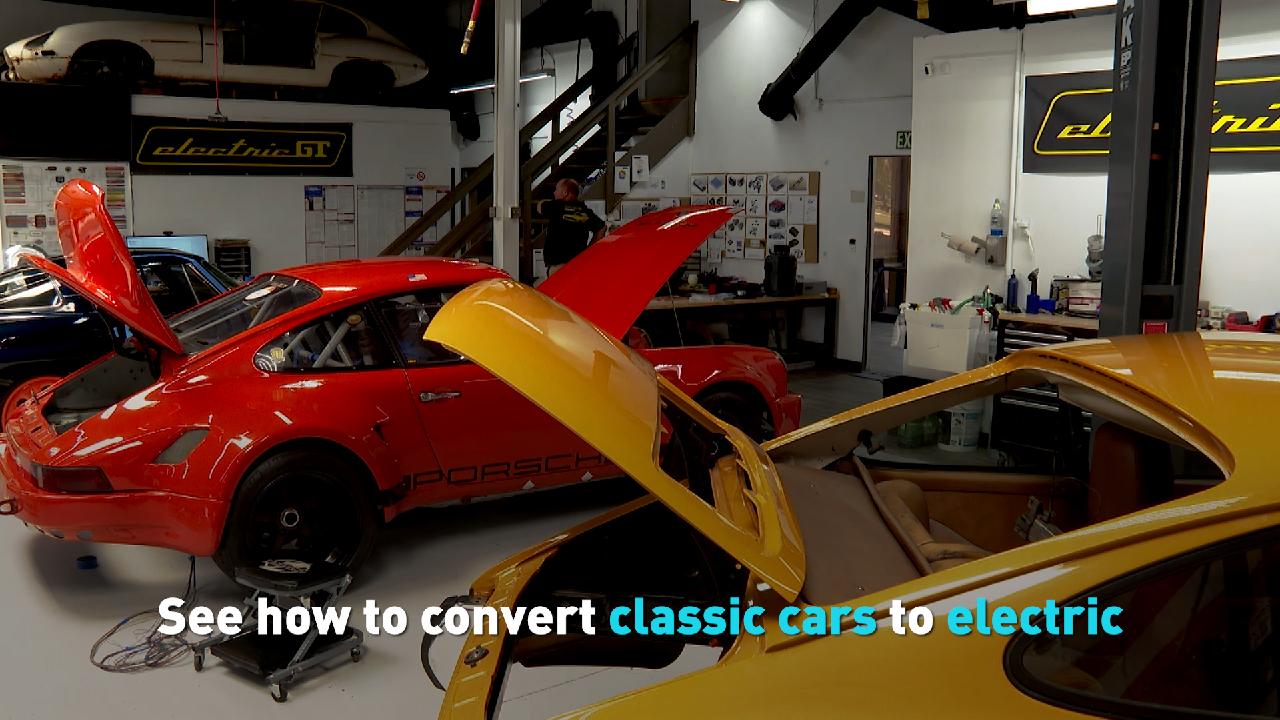 See how to convert classic cars to electric - CGTN