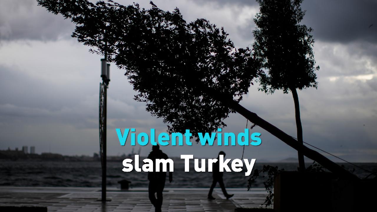 Violent winds, extreme weather takes hold throughout Turkey - CGTN