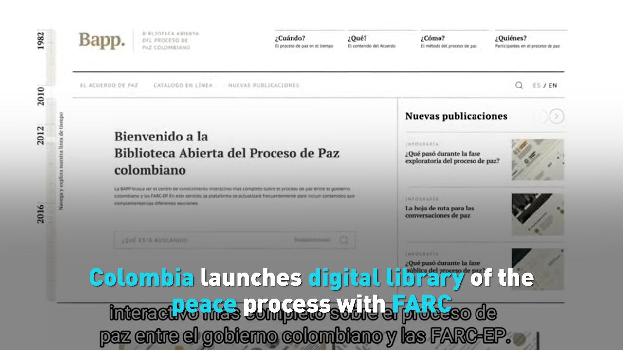 Colombia launches digital library of the peace process with FARC - CGTN