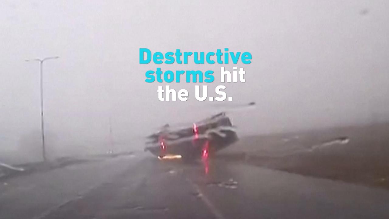 Watch storms and high winds ravaging the U.S. - CGTN