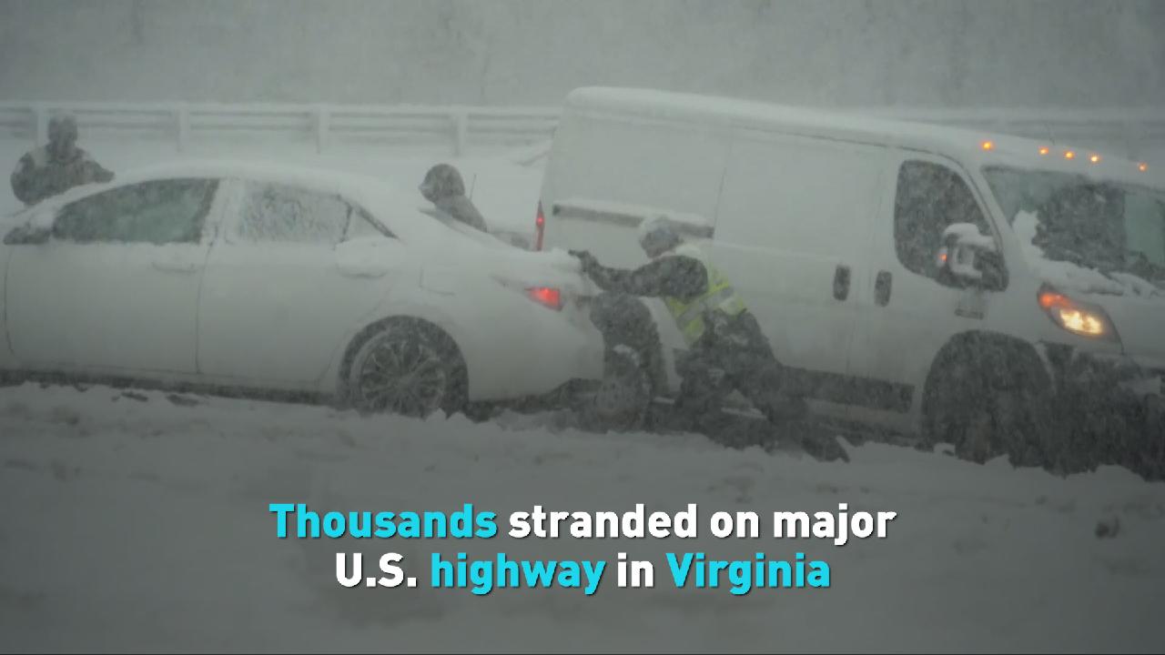 Thousands stranded on major U.S. highway in Virginia - CGTN