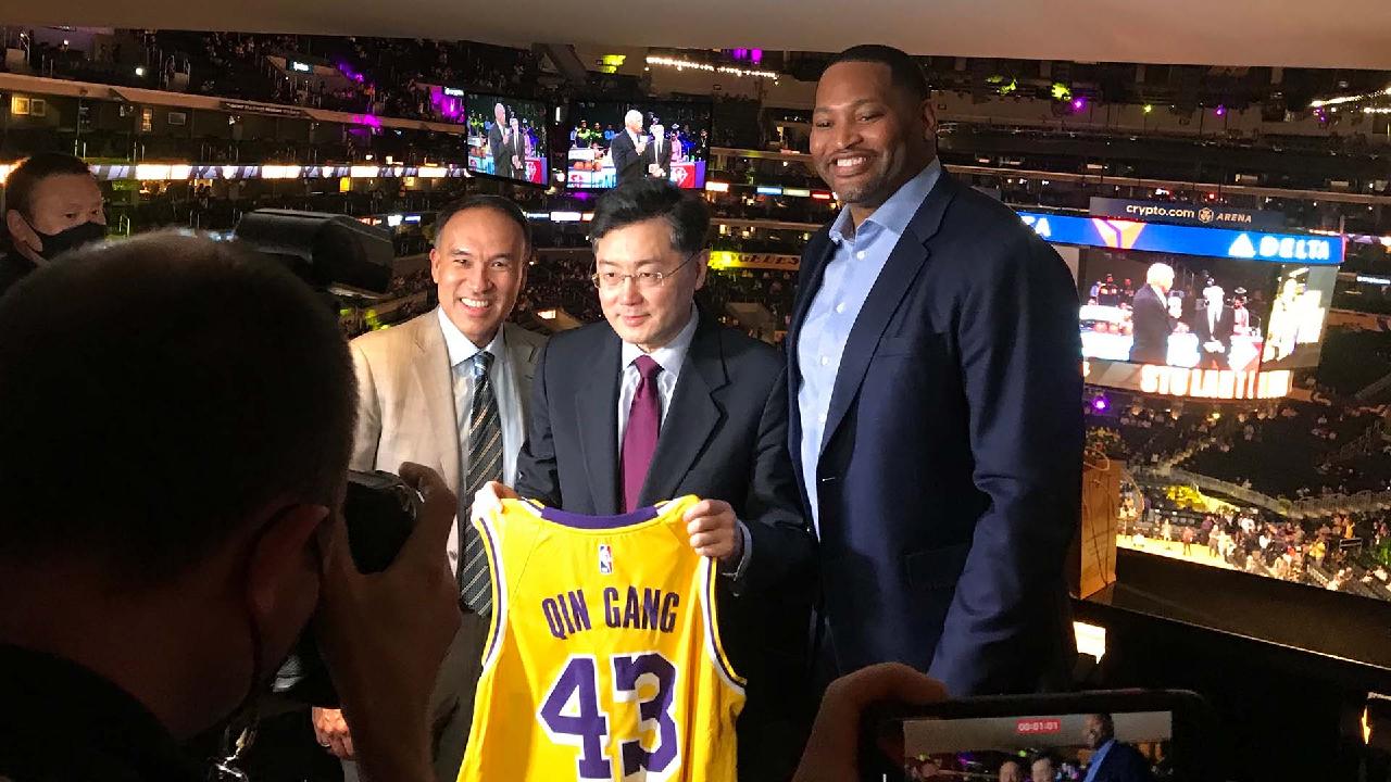 Ambassador Qin Gang Meets with NBA Deputy Commissioner Mark Tatum - CGTN