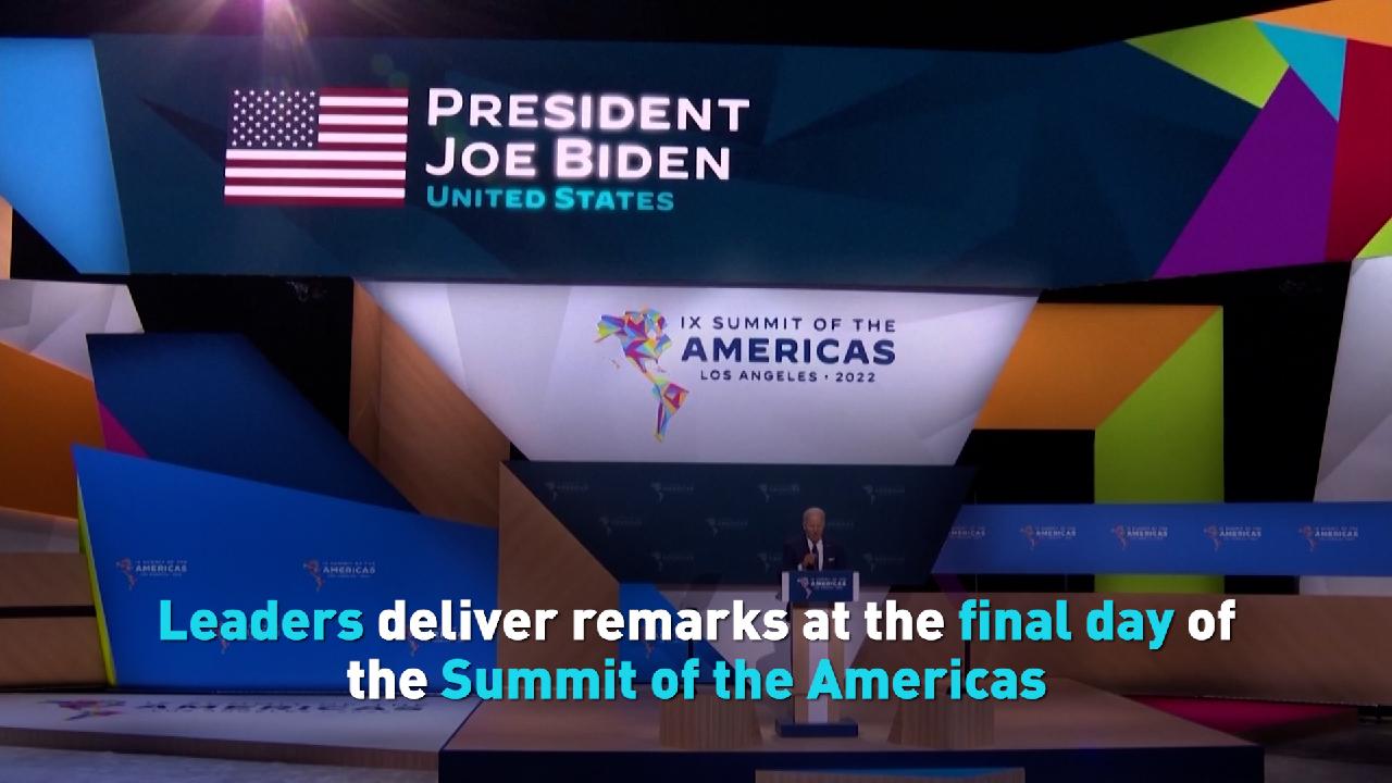 Leaders deliver remarks at the final day of the Summit of the Americas ...