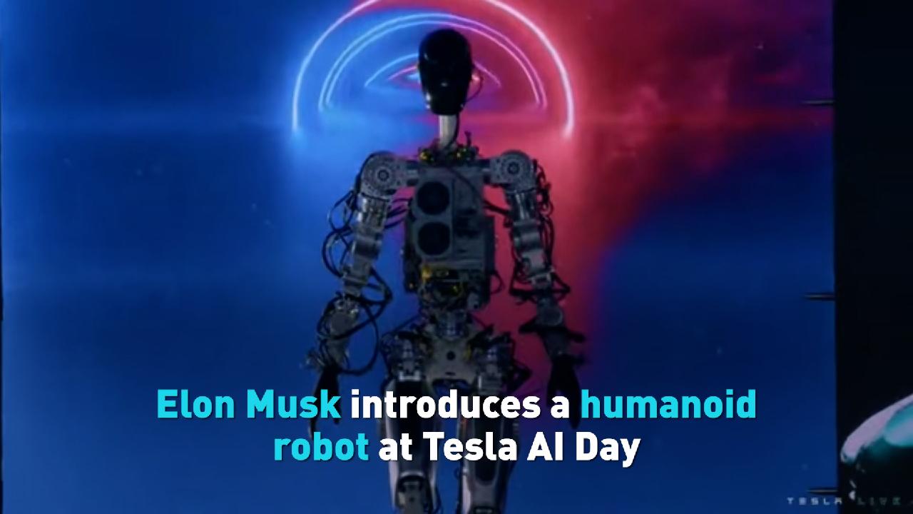 Elon Musk introduces a humanoid robot at Tesla AI Day - CGTN