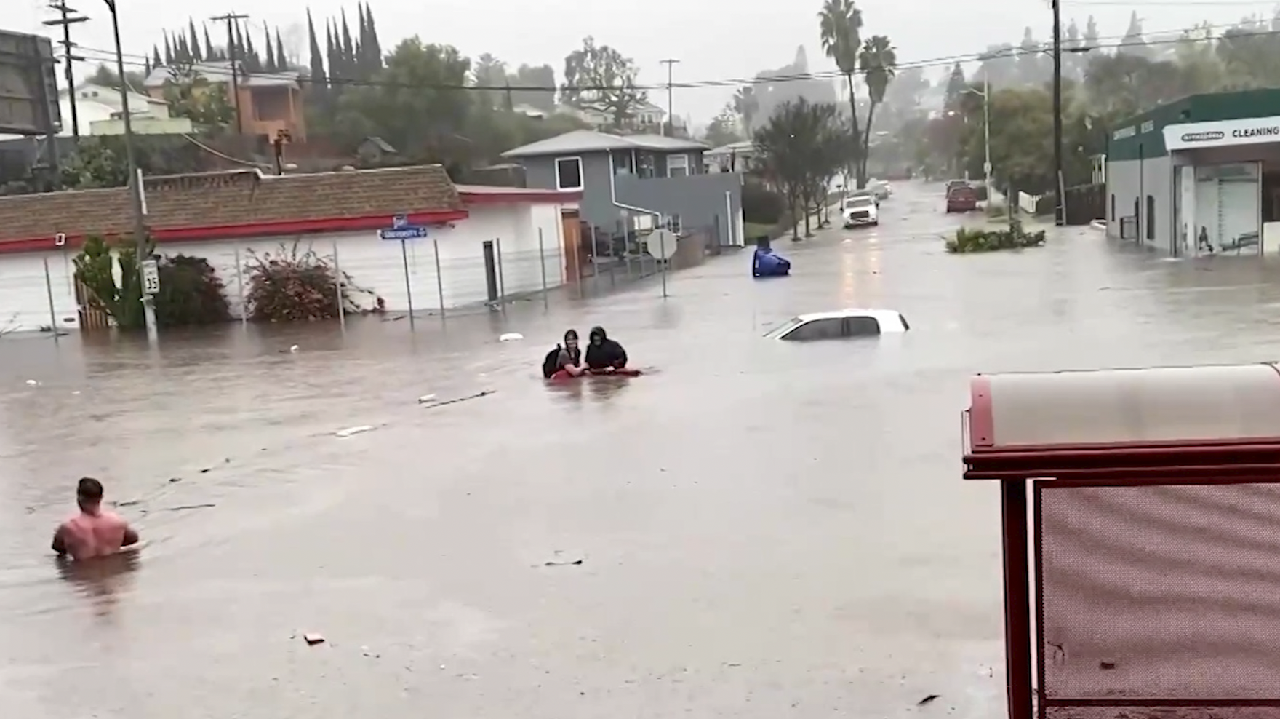 Parts of Southern California flooded after record rainfall - CGTN